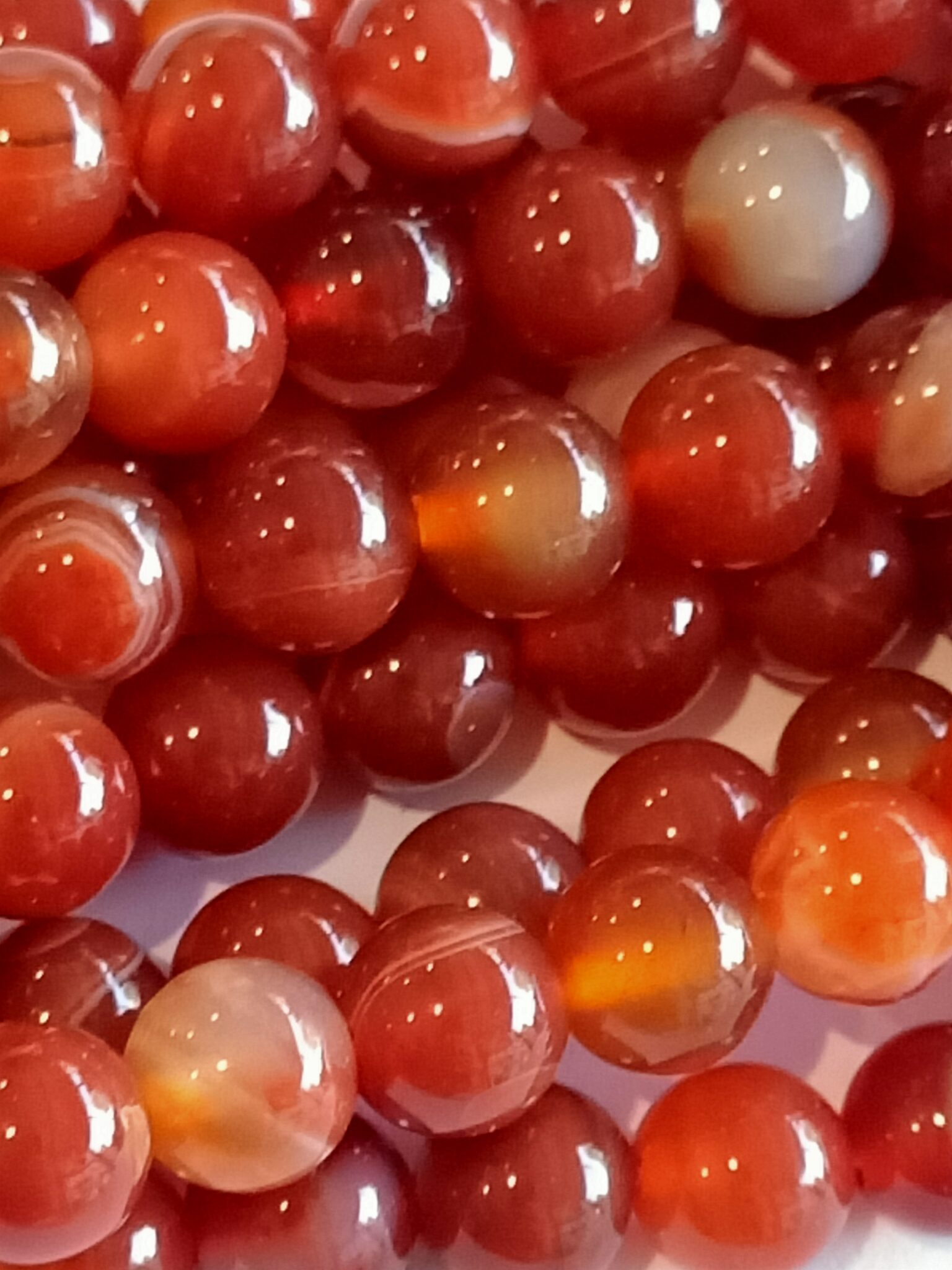 Elegant Natural Red Agate Gemstones (8mm) - Australia Sale