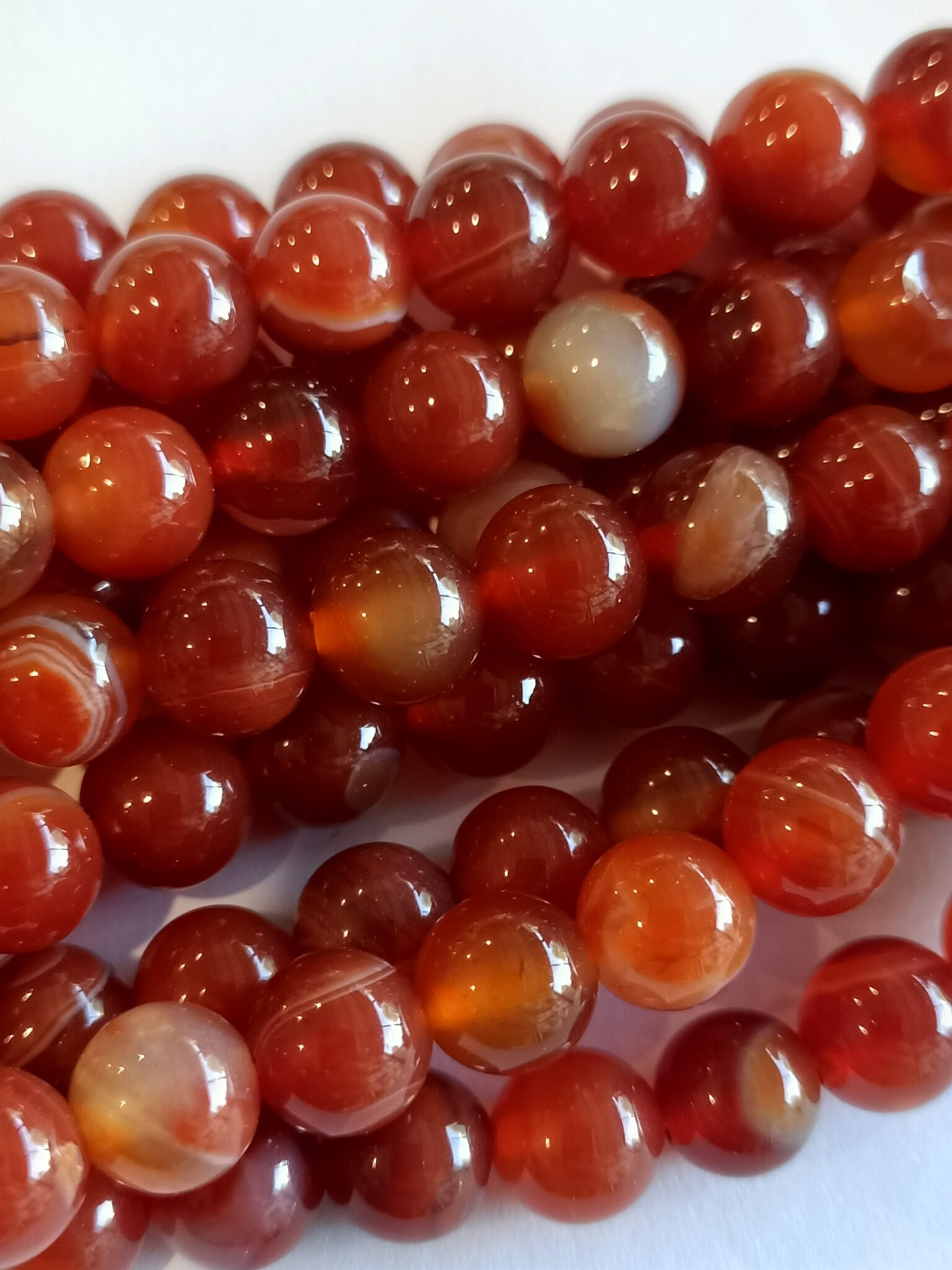Elegant Natural Red Agate Gemstones (8mm) - Australia Sale