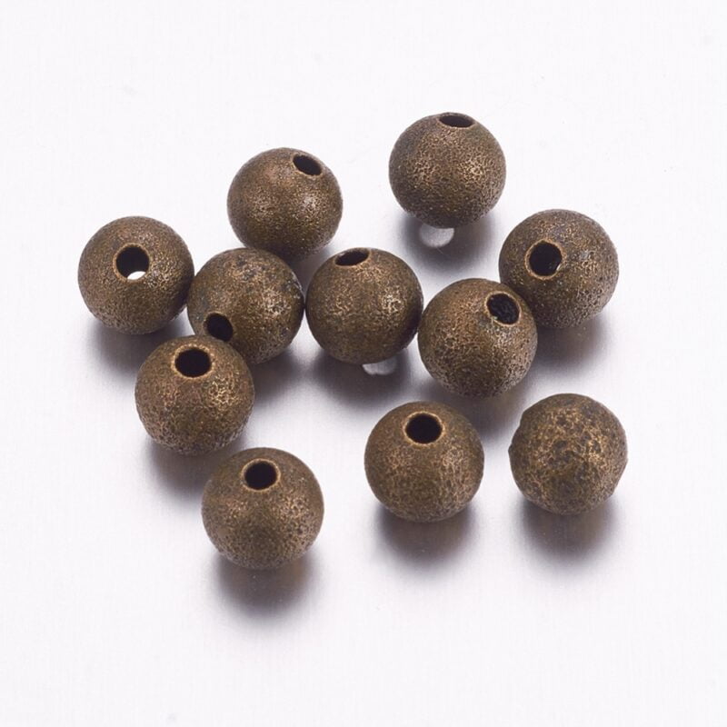 New Antique Bronze Stardust Metal Beads for Jewellery Making