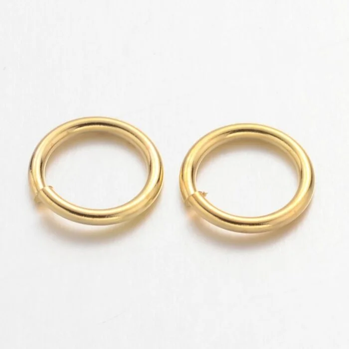 Awesome Gold Plated 8mm Jump Rings (8mm) - Australia Beads